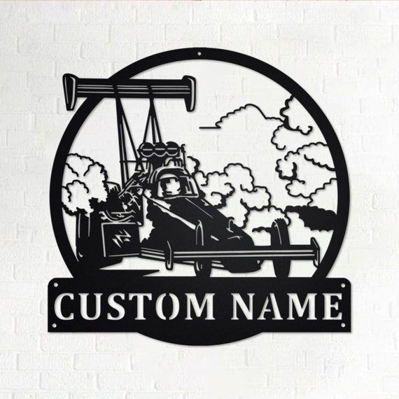 Custom Top Fuel Dragster Metal Wall Art Personalized Dragster | Etsy