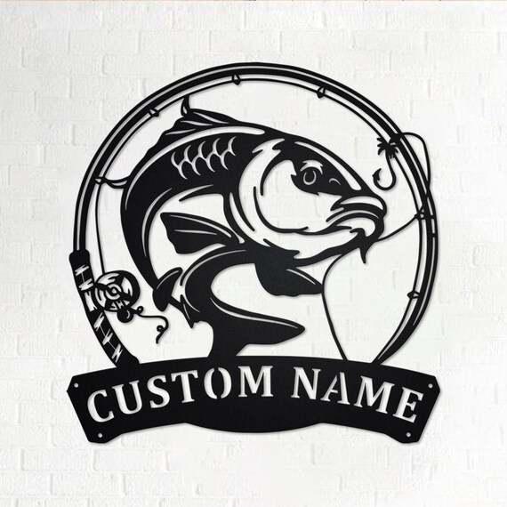 Personalized Carp Fish Metal Sign Fishing Metal Wall Art - Etsy