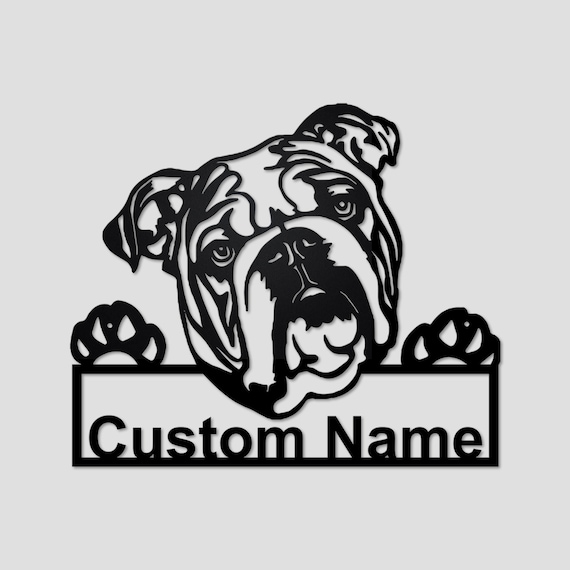 Personalized English Bulldog Metal Sign English Bulldog - Etsy
