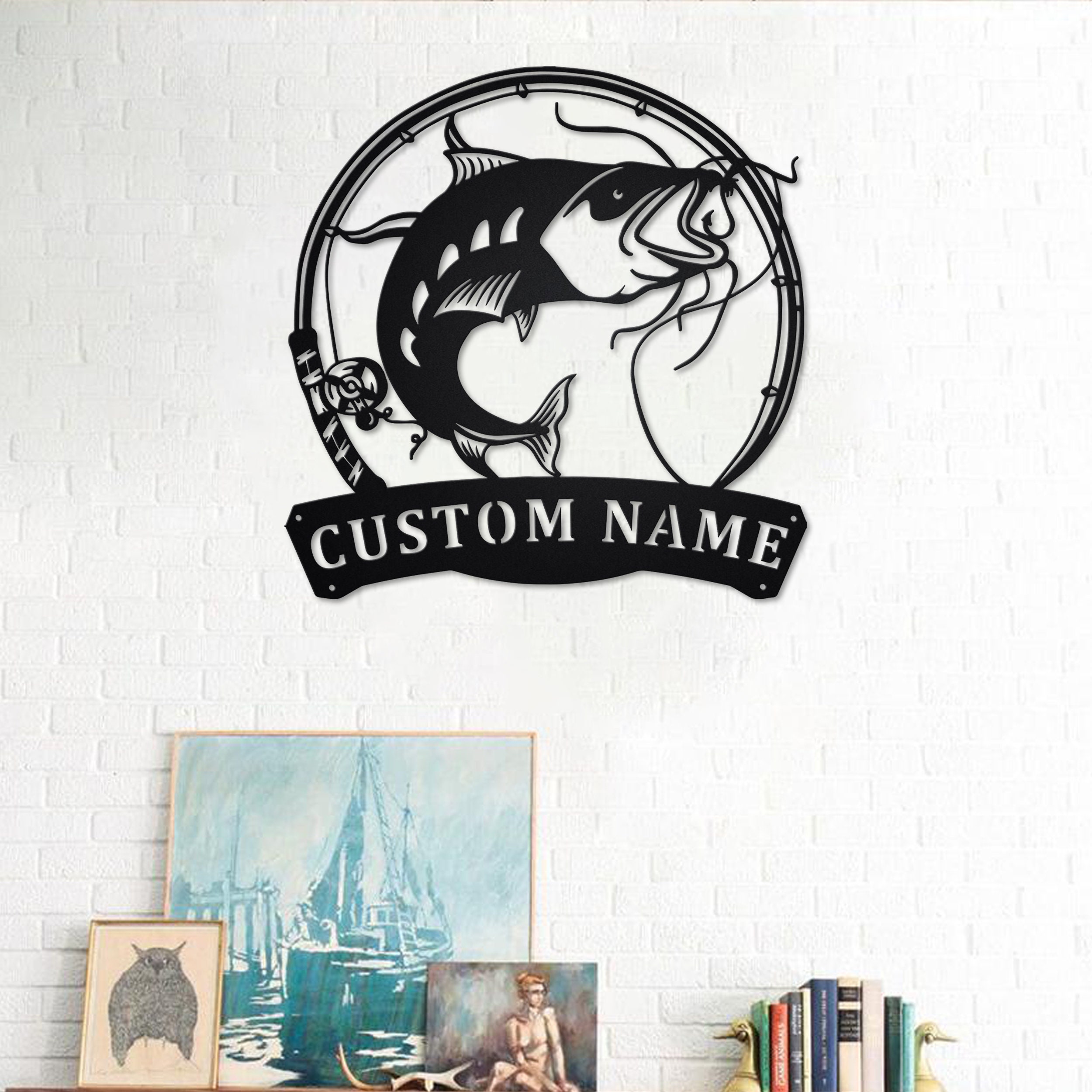 Personalized Catfish Fish Metal Sign Fishing Metal Wall Art - Etsy UK