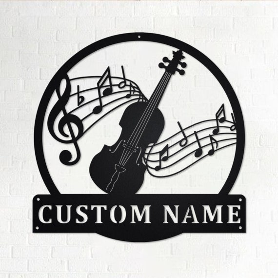 Custom Fiddle Music Metal Wall Art Personalized Fiddle - Etsy
