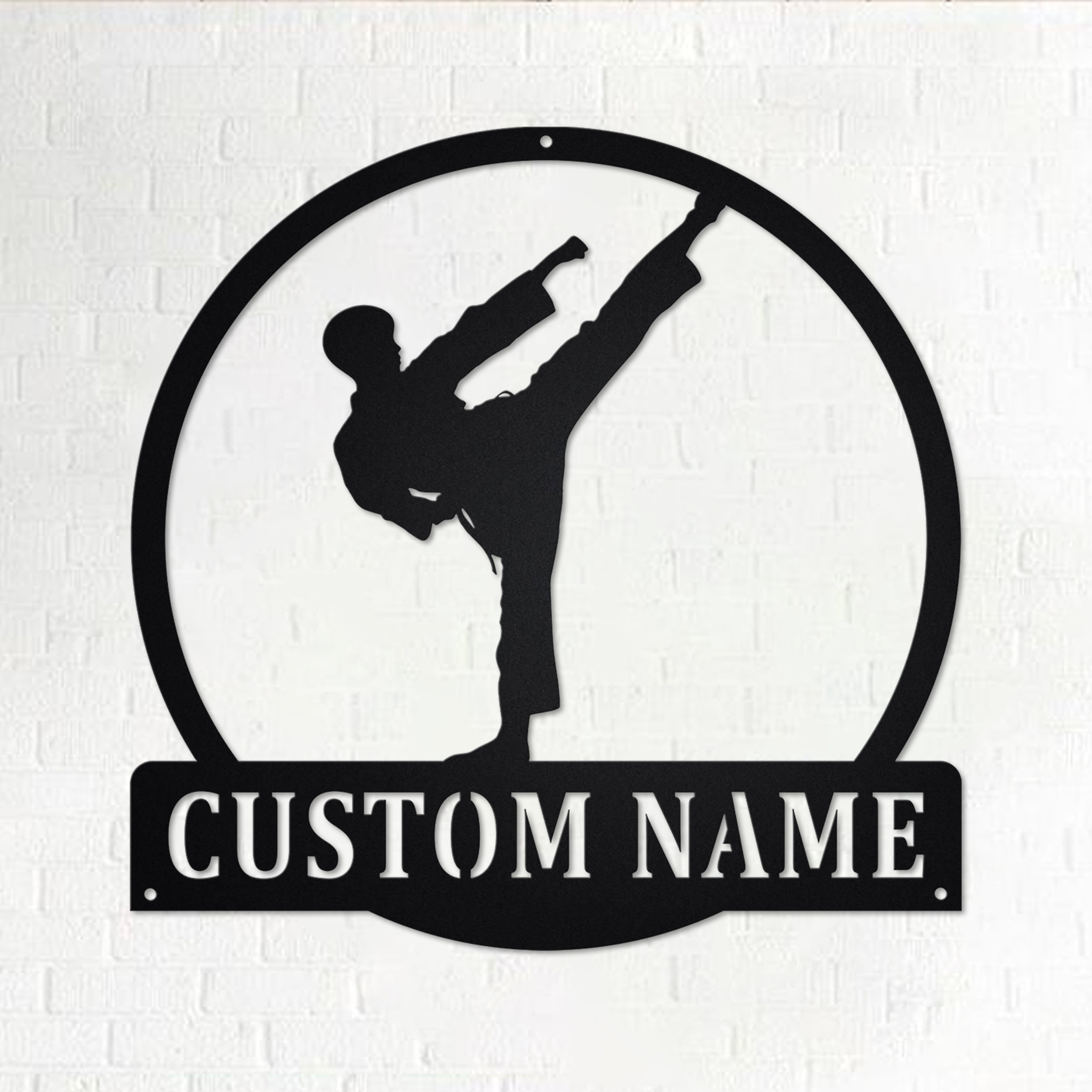 Custom Karate Metal Wall Art With LED: Personalized Name Sign - Etsy