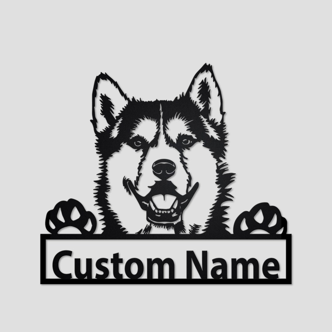 Personalized Siberian Husky Metal Sign | Siberian Husky Metal Wall Art ...