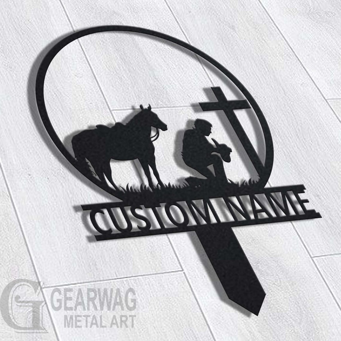 Personalized Cowboy Metal Garden Sign: Custom Memorial Yard Art - Etsy