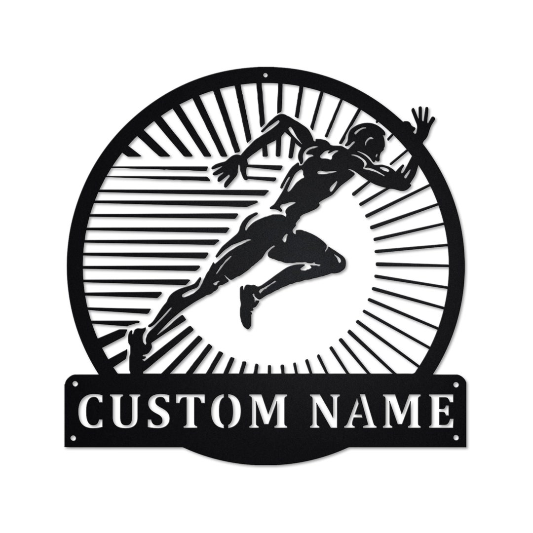 Personalized Running Metal Sign | Running Metal Wall Art | Running ...