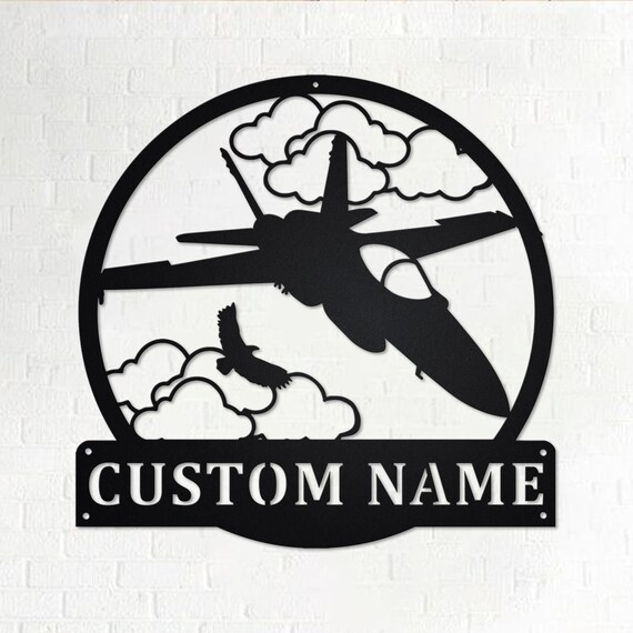 Custom Fighter Jet Metal Wall Art Personalized Fighter Jet - Etsy