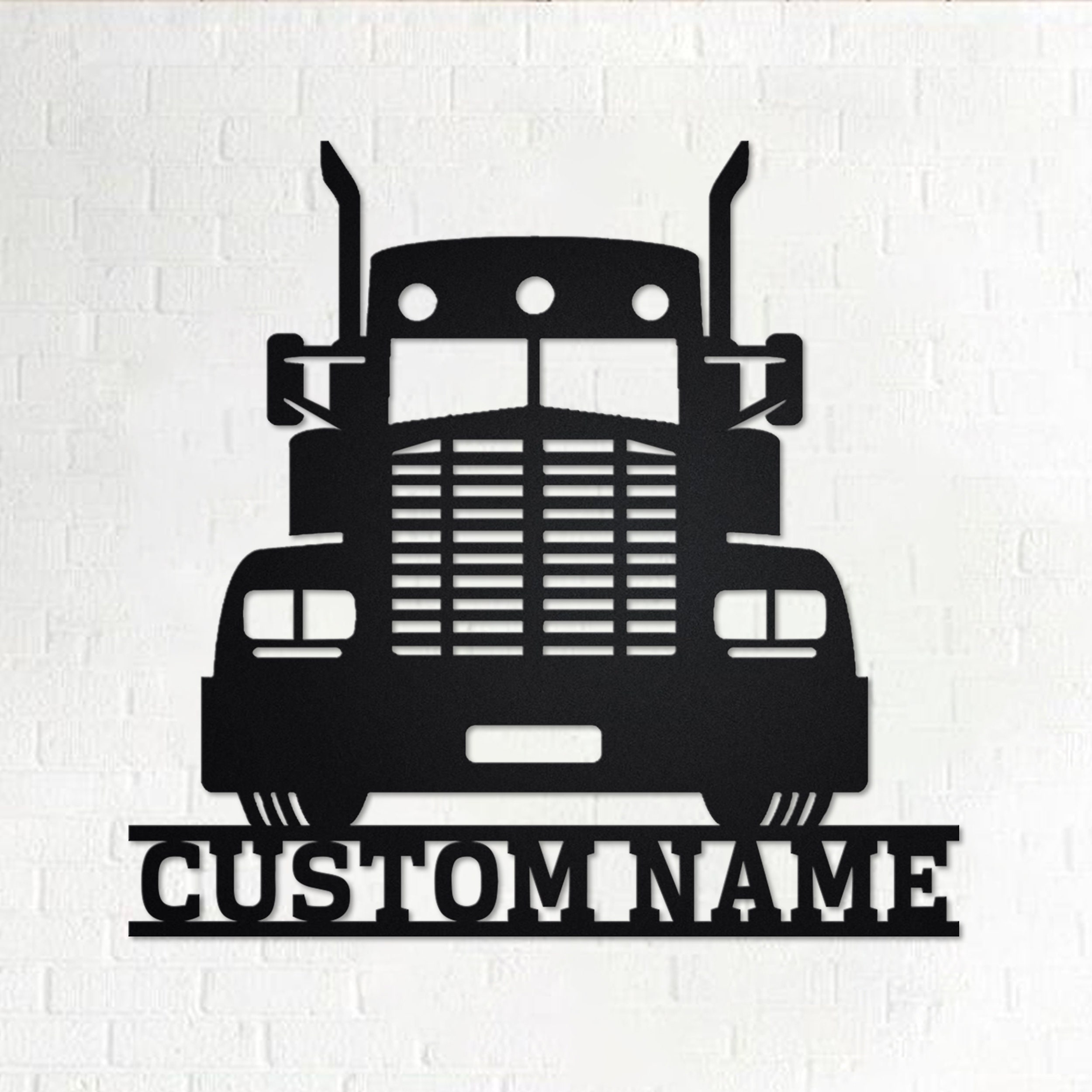 Custom Truck Metal Wall Art: Personalized Trucker Name Sign - Etsy