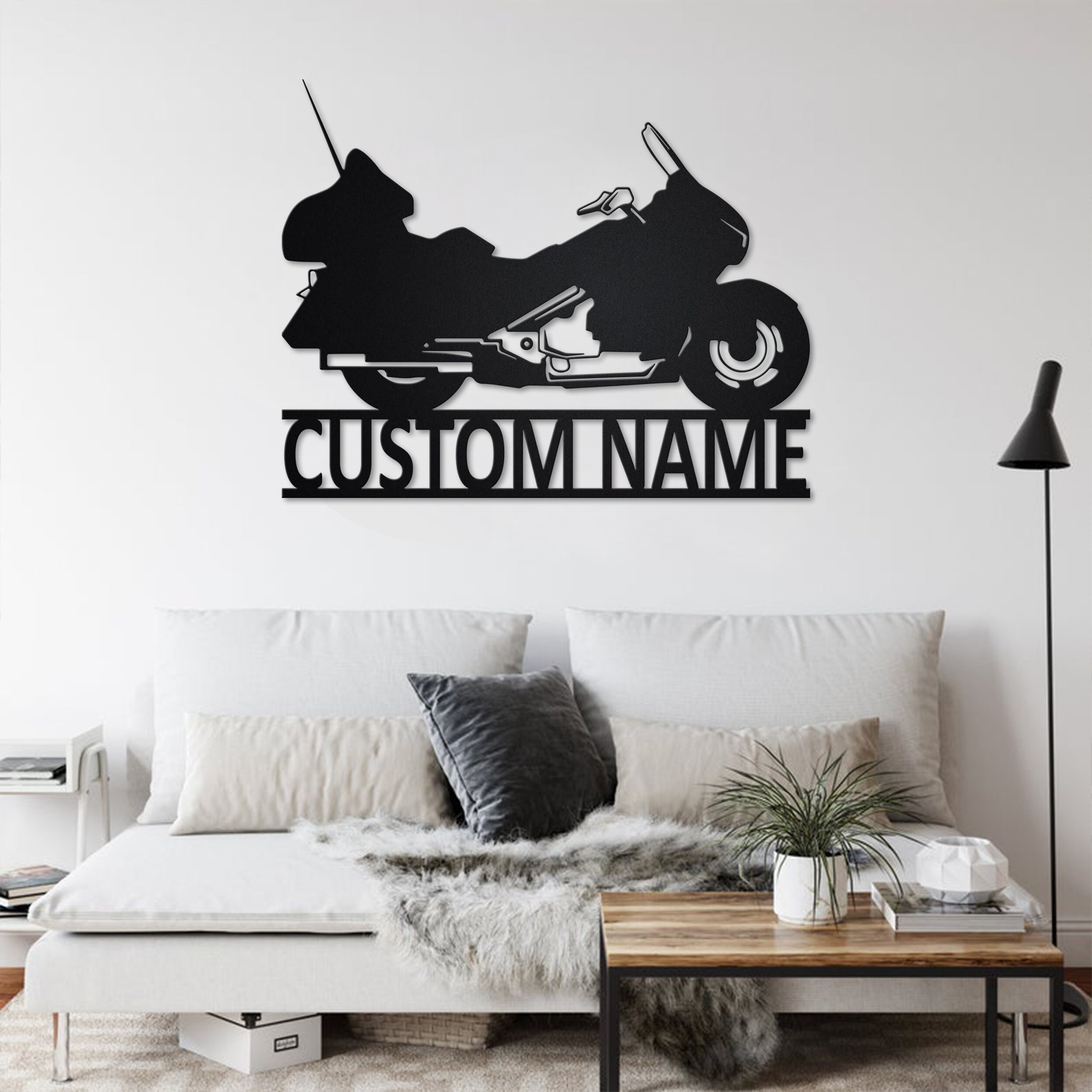 Custom Motorcycle Metal LED Sign: Personalized Biker Wall Art - Etsy
