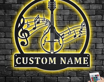 Mandolin Metal Sign - Etsy