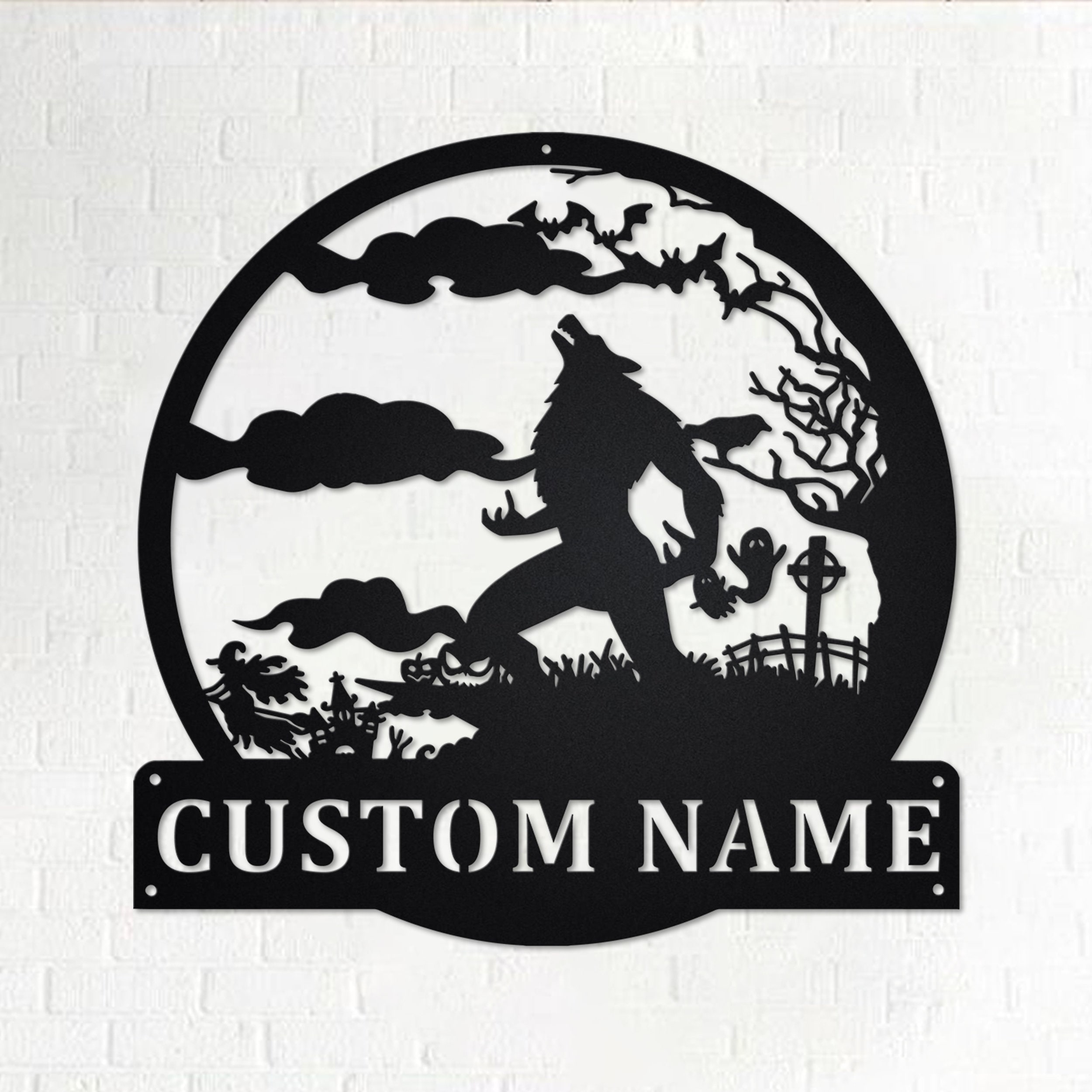 Custom Werewolf Full Moon Metal Wall Art: Personalized Home Decor - Etsy