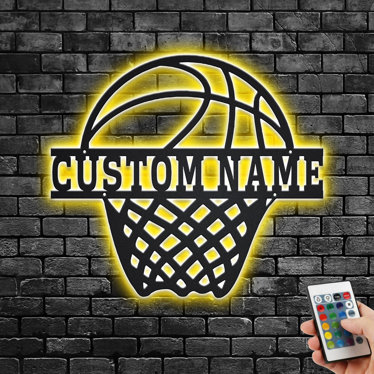 Personalized Basketball Metal Sign With LED Lights - Etsy