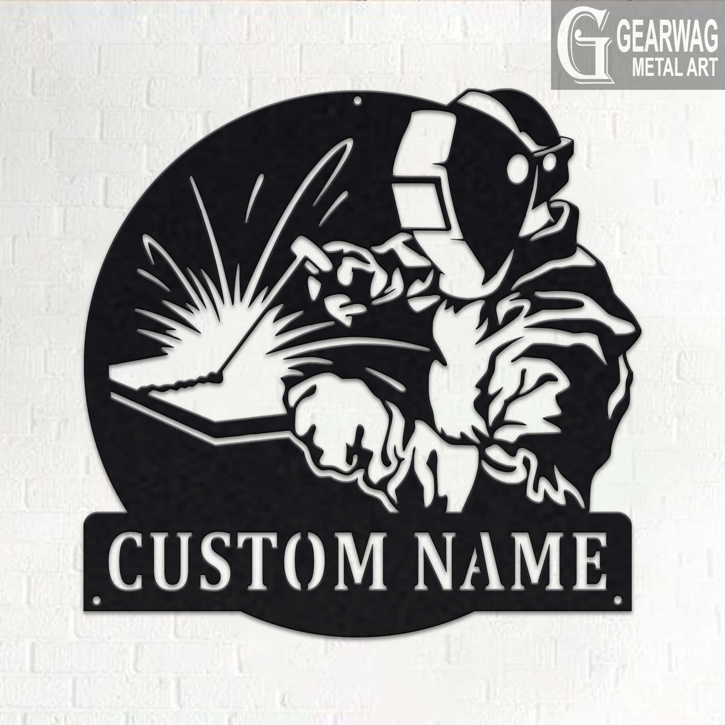 Custom Welder Metal Sign With LED Lights: Personalized Name Decor - Etsy