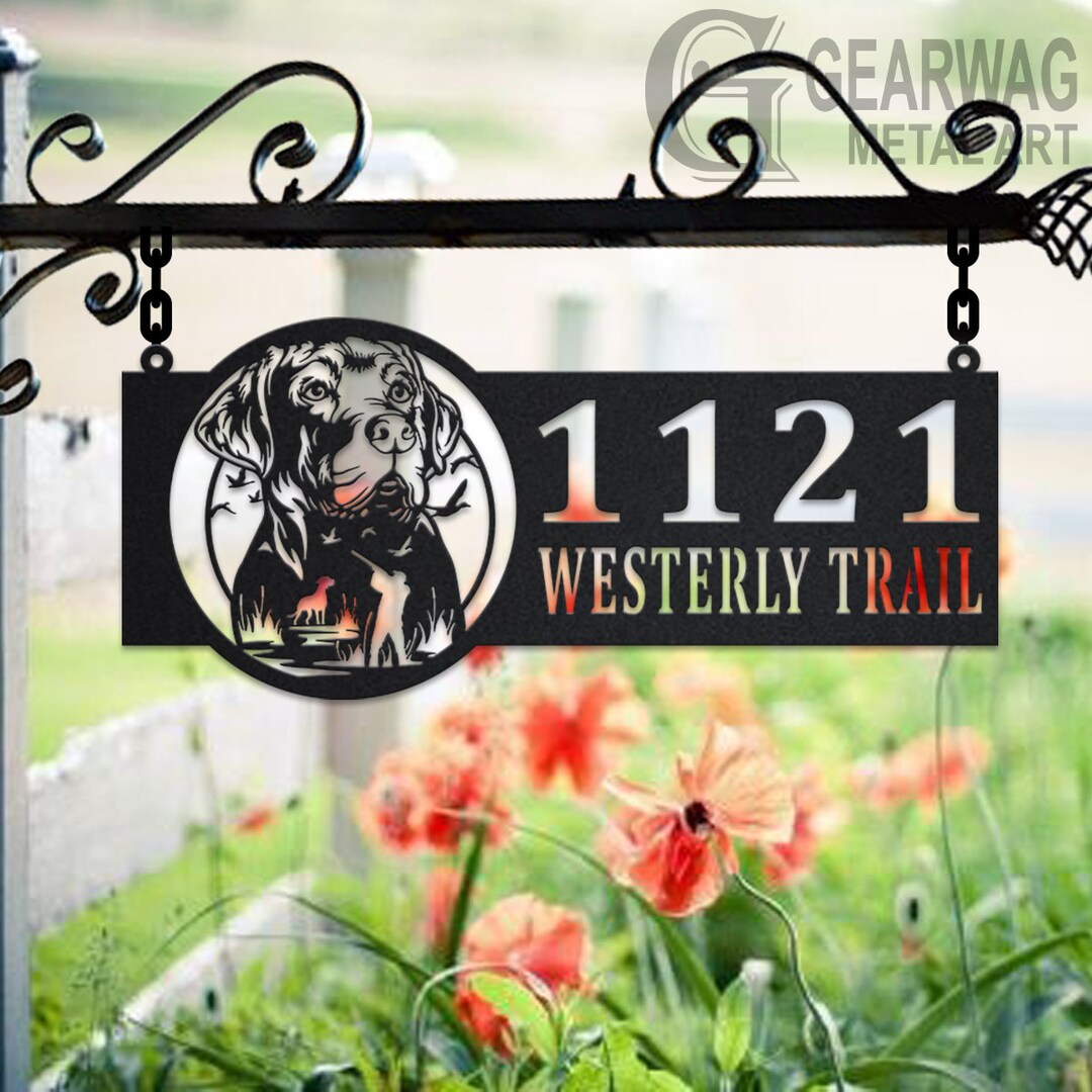 Personalized Duck Hunting Metal Address Sign: Custom House Number ...