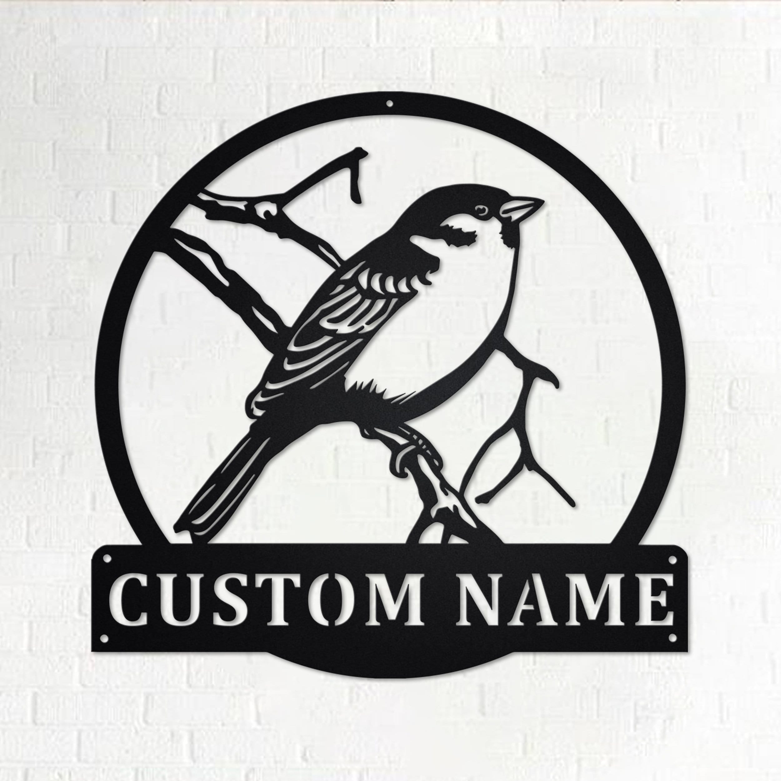 Custom Sparrow Metal Wall Art: LED Personalized Name Sign - Etsy