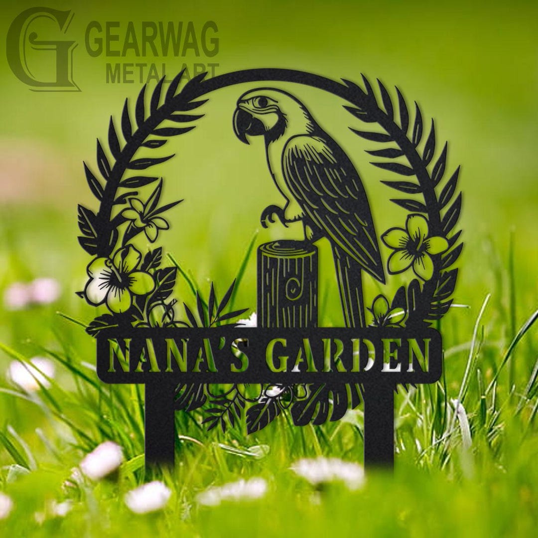 Personalized Exotic Bird Garden Stake: Custom Metal Garden Sign - Etsy