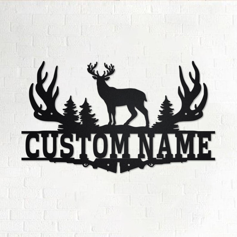 Custom Deer Hunting Frame Metal Wall Art Personalized Deer - Etsy