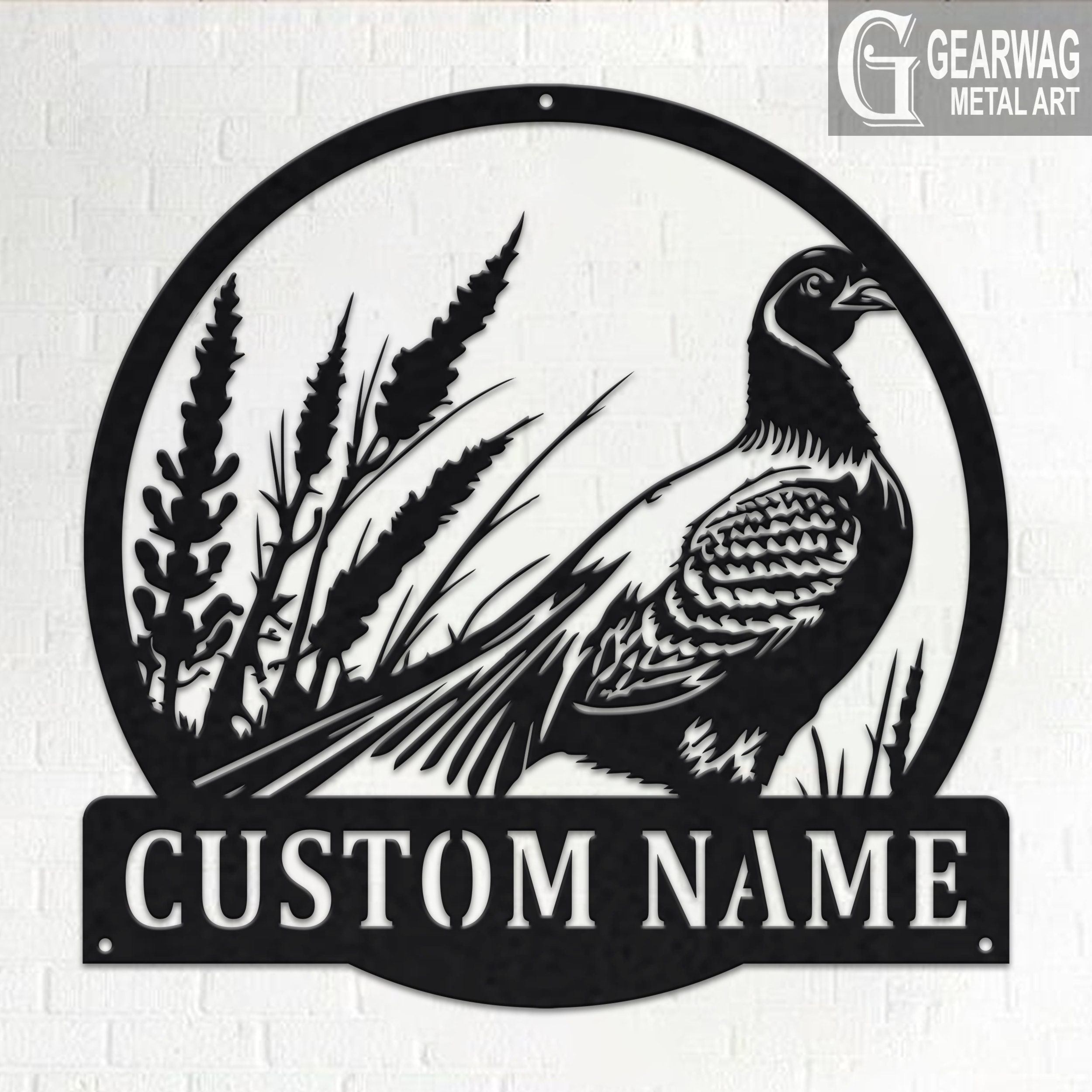 Custom Pheasant Metal Sign With LED: Personalized Room Decor - Etsy