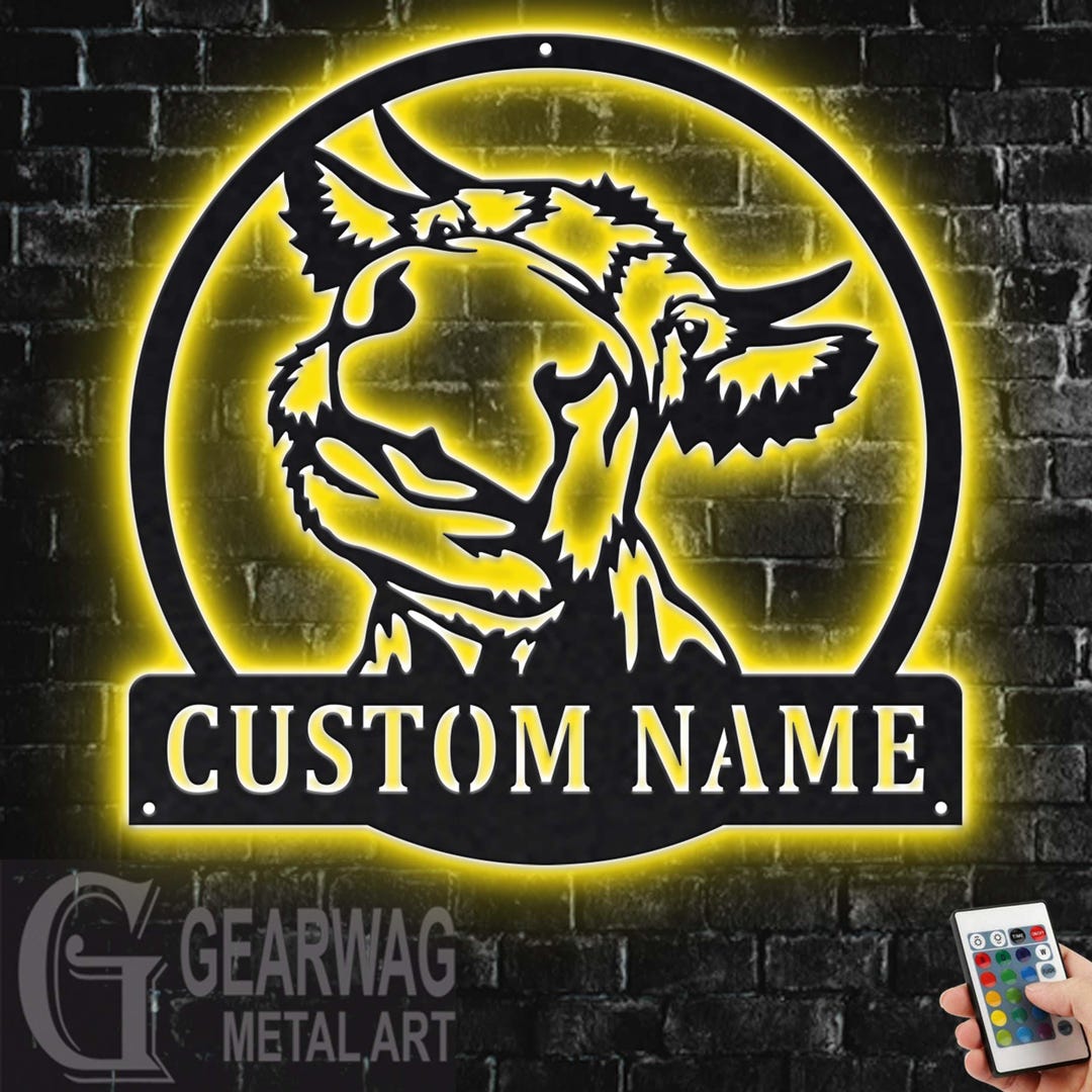 Custom Donkey Metal Sign With LED Light: Personalized Room Decor - Etsy