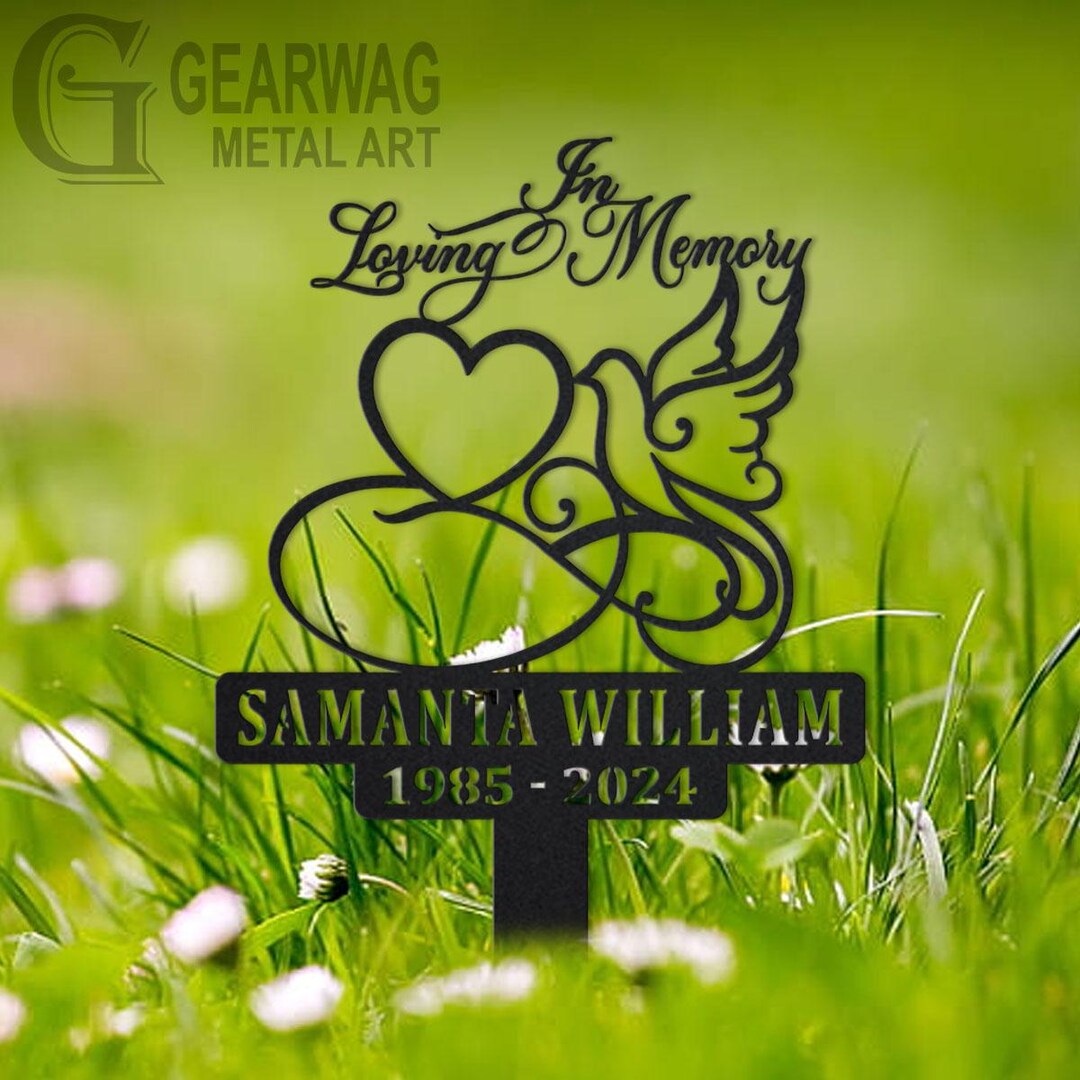 Custom in Loving Memory Metal Yard Sign, in Loving Memory Sign Stake ...