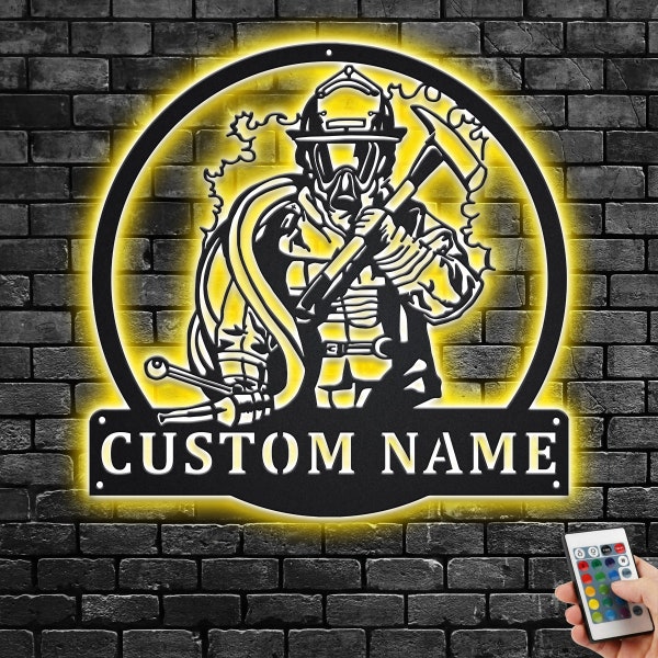 Firefighter Door Sign - Etsy