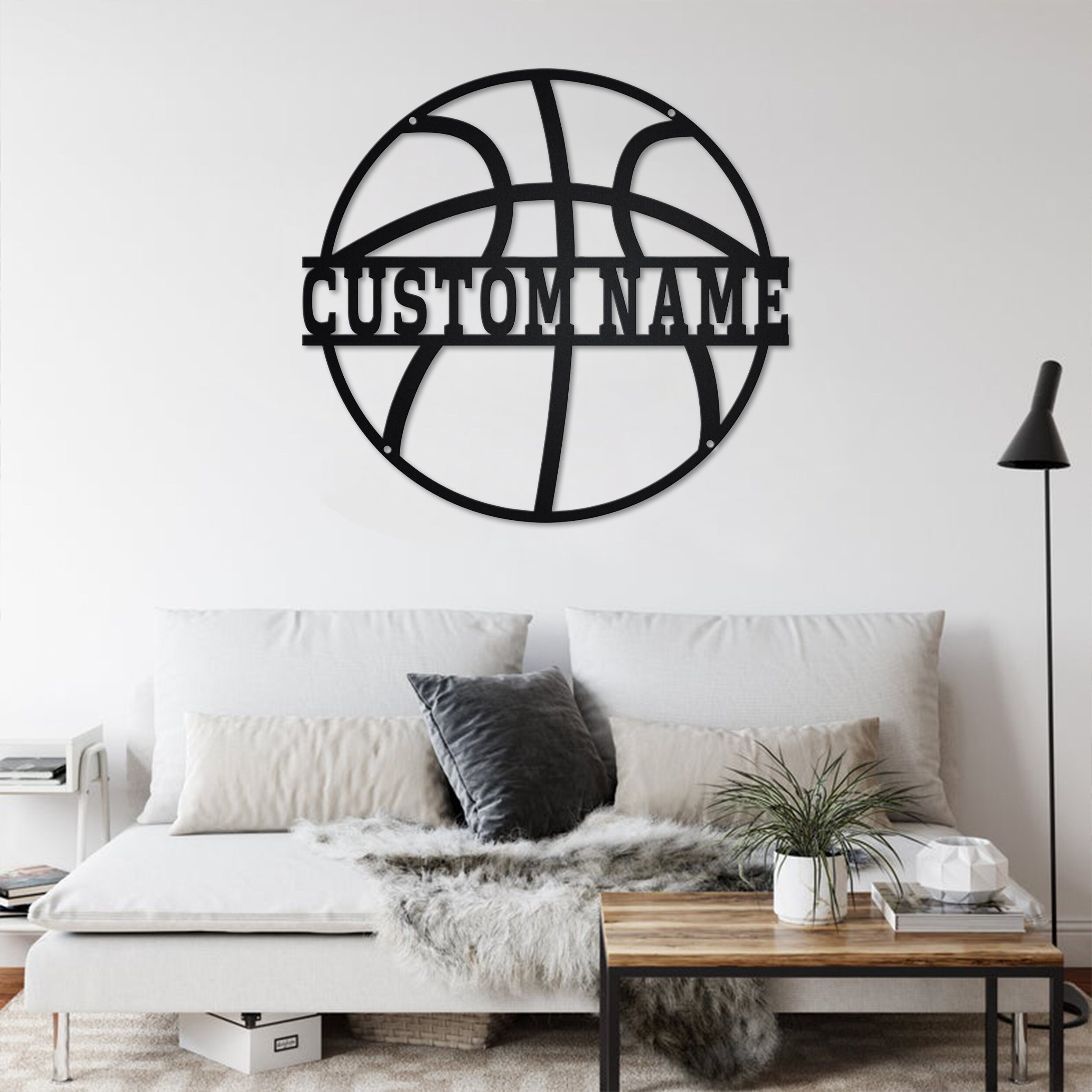 Custom Basketball Metal Wall Art With LED Light Personalized - Etsy