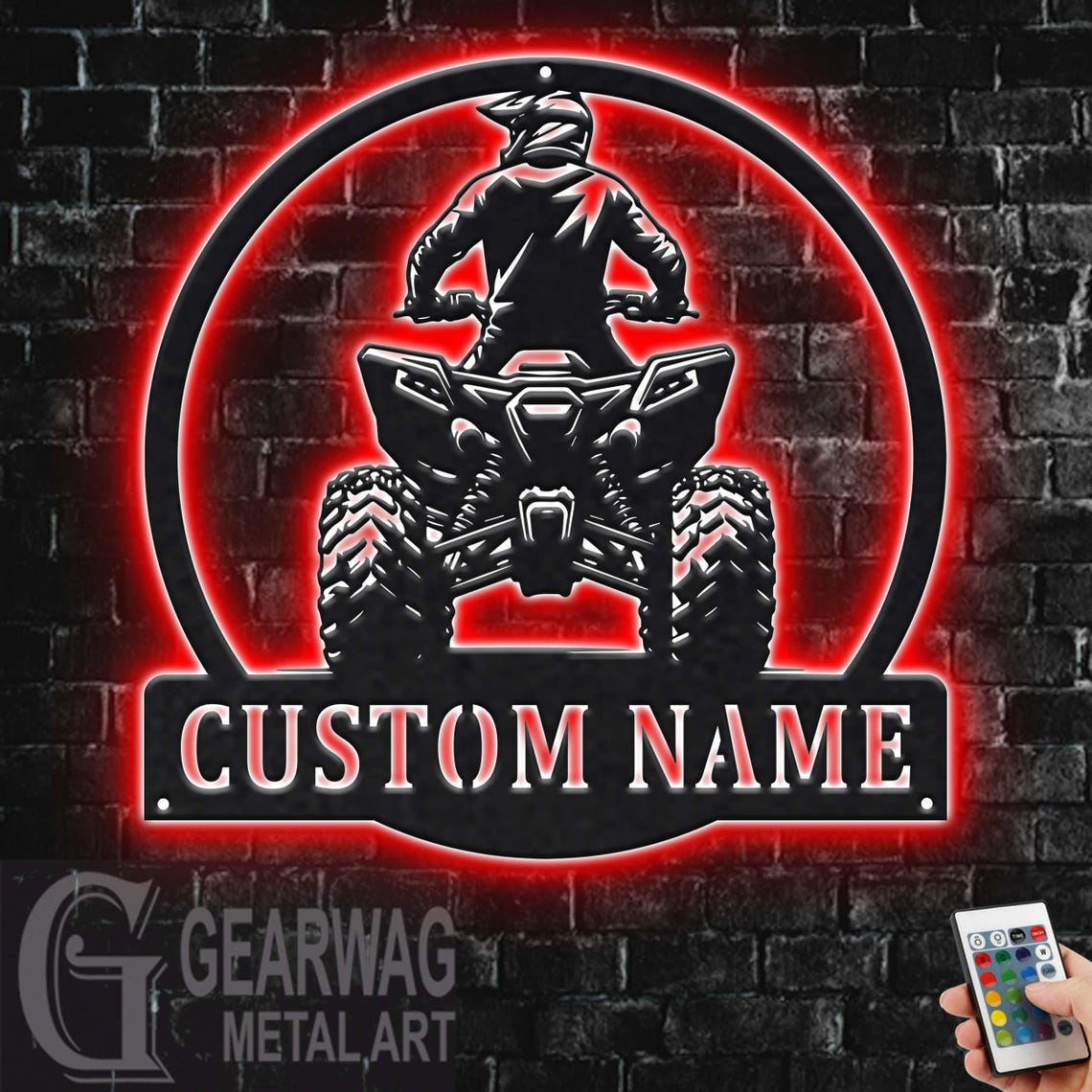 Custom ATV Rider Metal Sign With LED Lights - Etsy