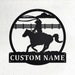 Custom Cowboy Roper Round Metal Wall Art, Personalized Cowboy Name Sign ...