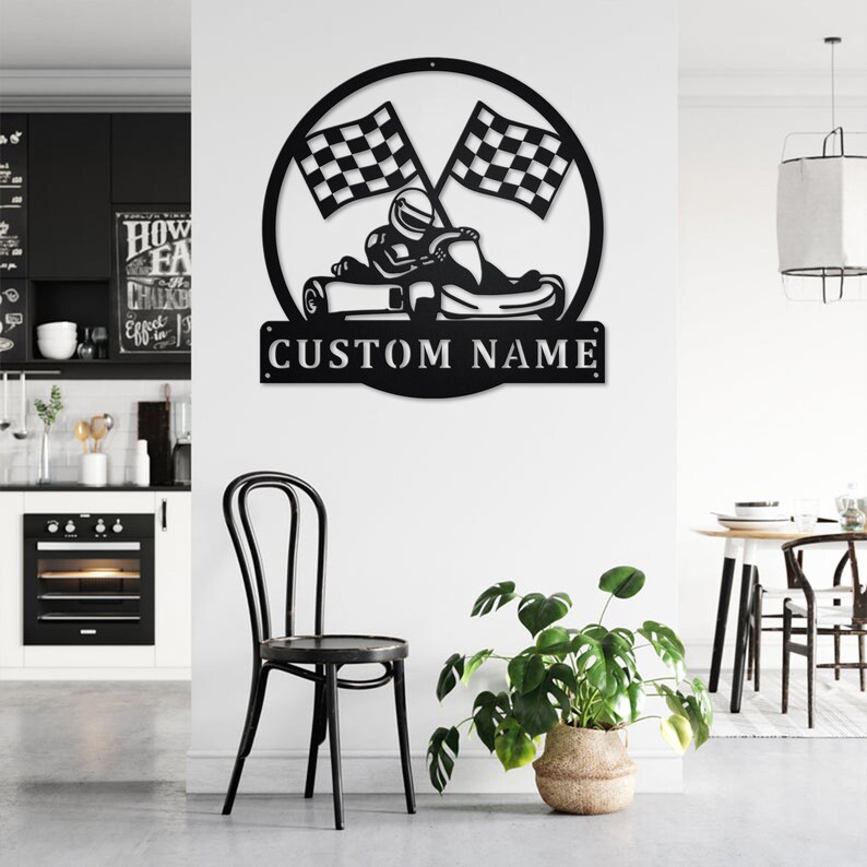 Personalized Go Kart Racing Metal Sign Racing Metal Wall Art - Etsy