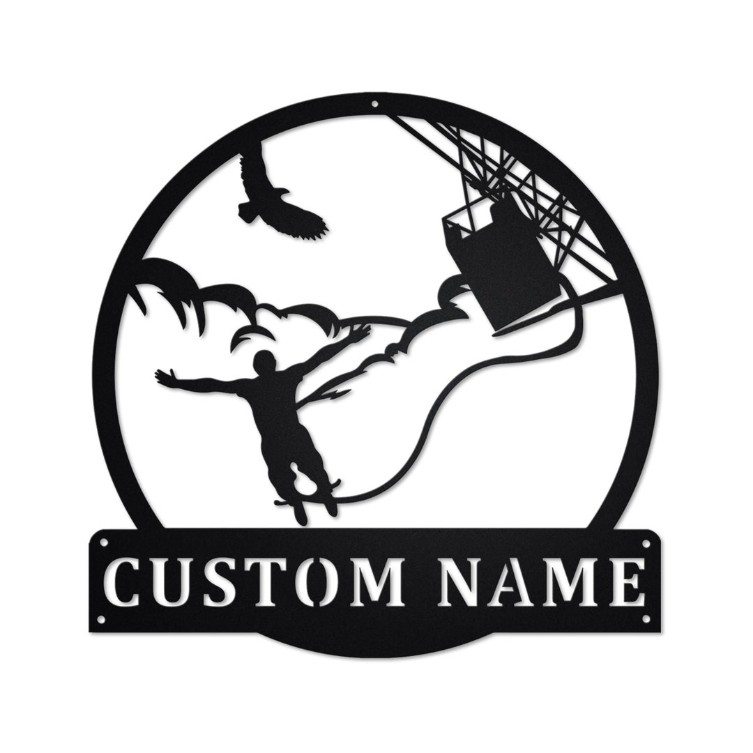 Personalized Bungee Jumping Metal Sign | Bungee Jumping Metal Wall Art ...