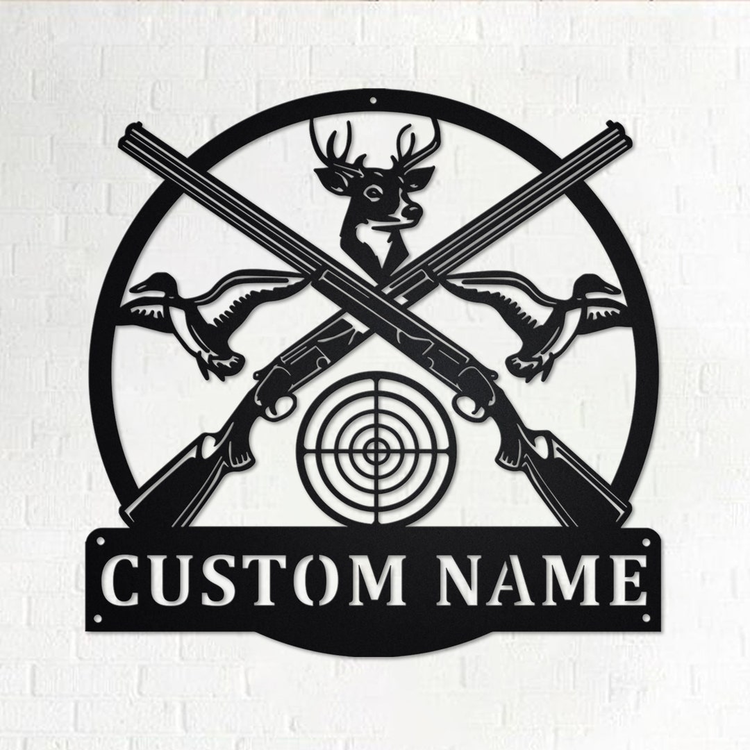 Custom Sport Hunting Metal Wall Art, Personalized Sport Hunting Name ...