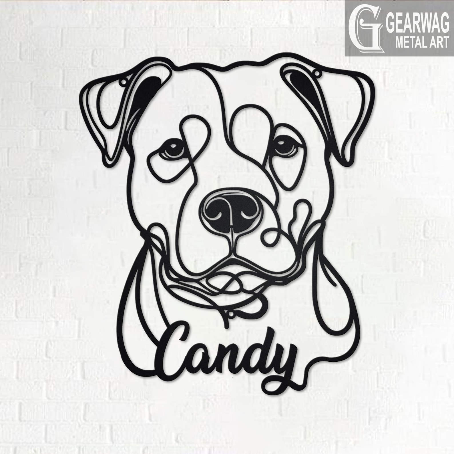 Custom Staffordshire Bull Terrier Line Art LED Metal Sign - Etsy
