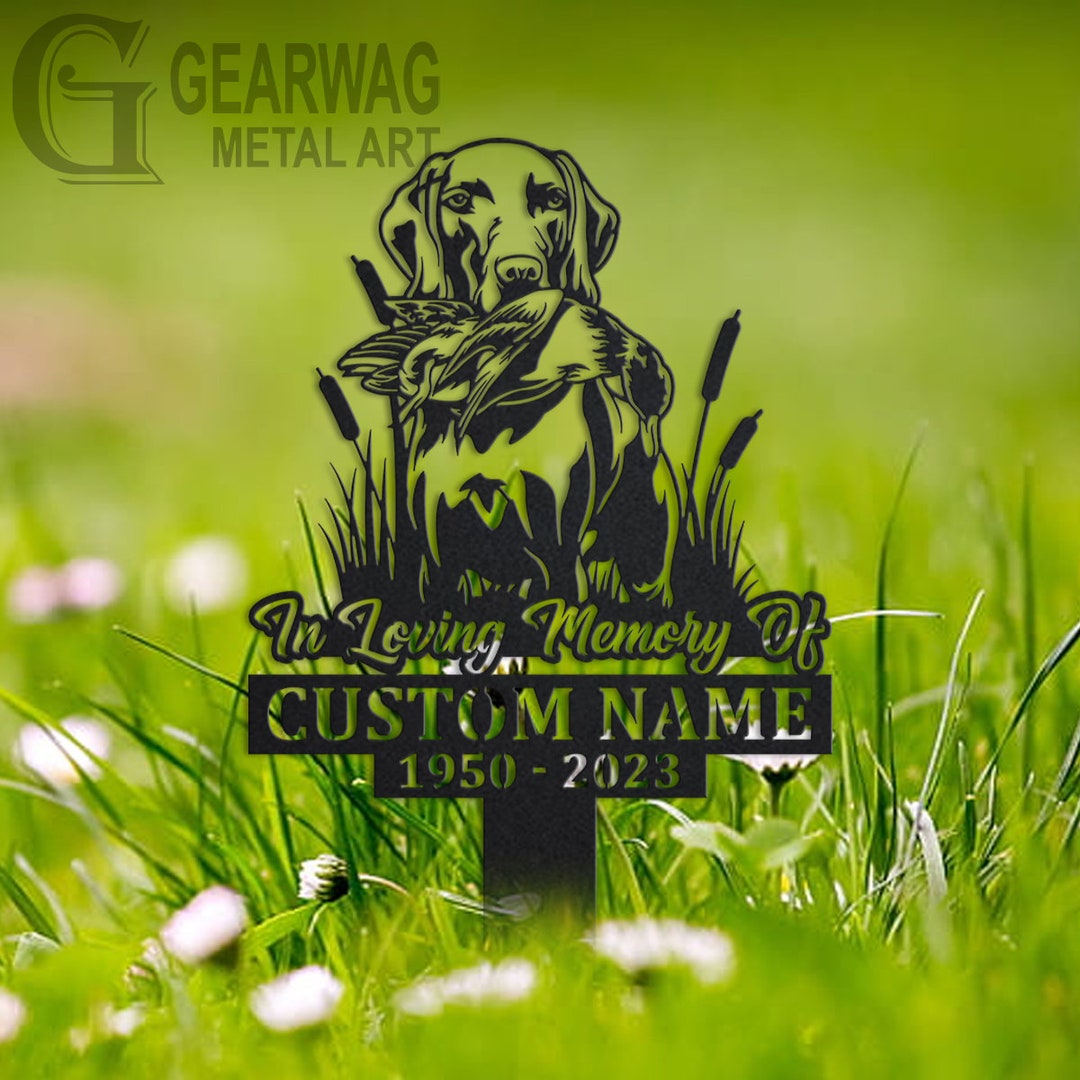 Custom Duck Hunting Memorial Stake: Metal Grave Marker, Outdoor ...