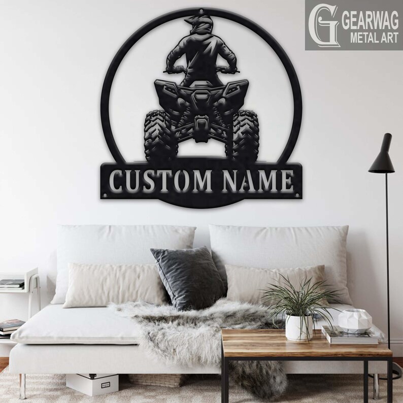 Custom ATV Rider Metal Sign With LED Lights - Etsy