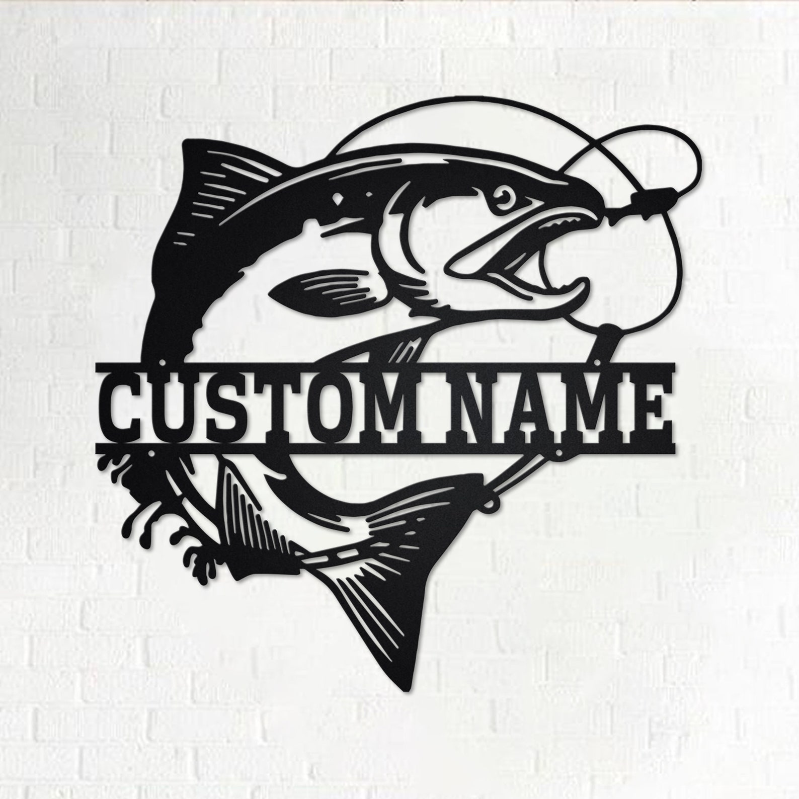 Custom Salmon Fish Metal Wall Art Personalized Salmon Fish - Etsy