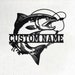 Custom Salmon Fish Metal Wall Art, Personalized Salmon Fish Name Sign ...