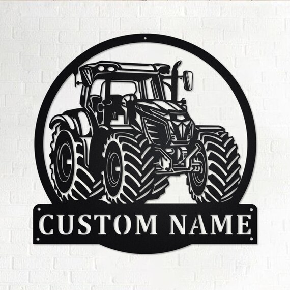 Custom Tractor Metal Wall Art Personalized Tractor Farm Name | Etsy