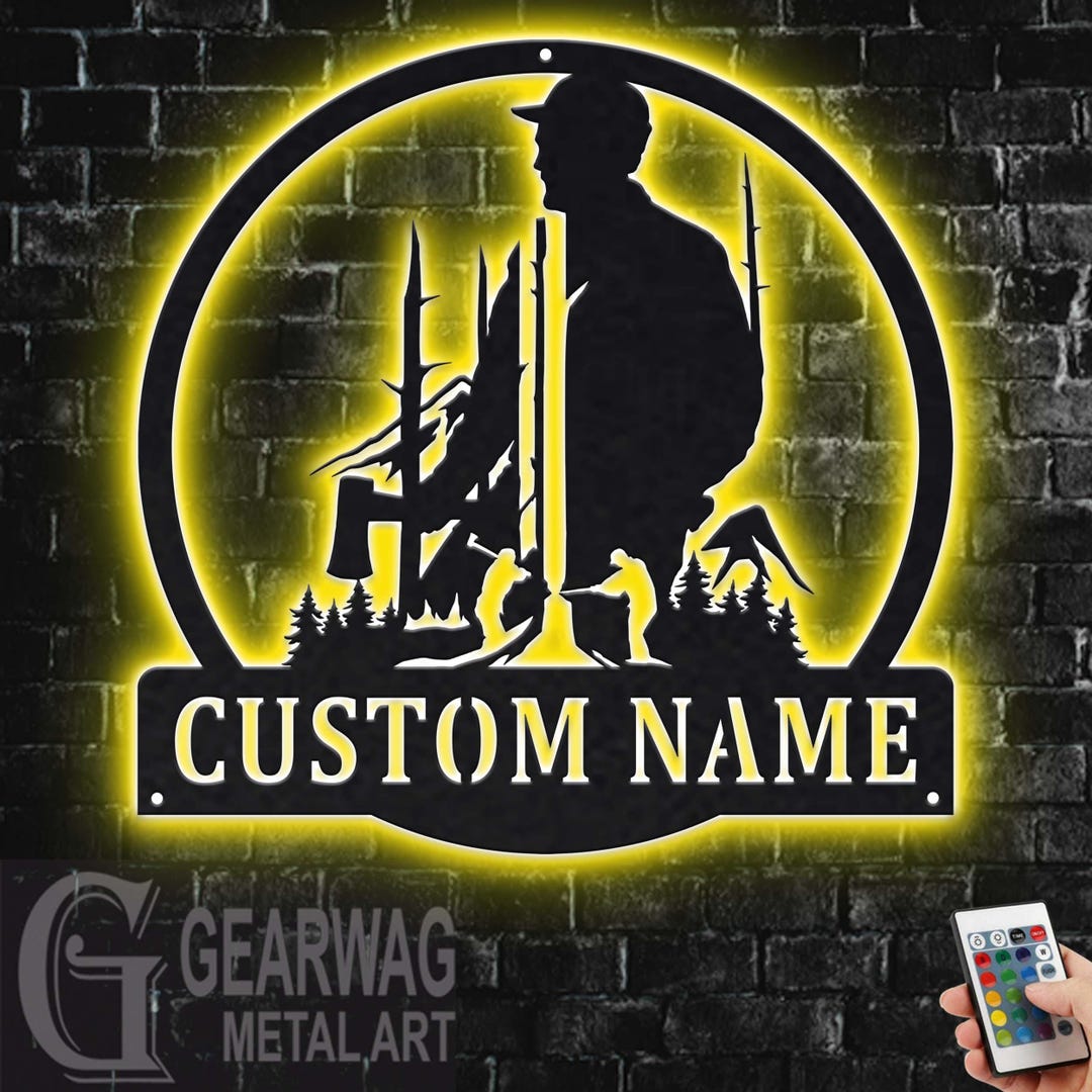 Custom Tree Arborist Metal Sign With LED Light - Etsy