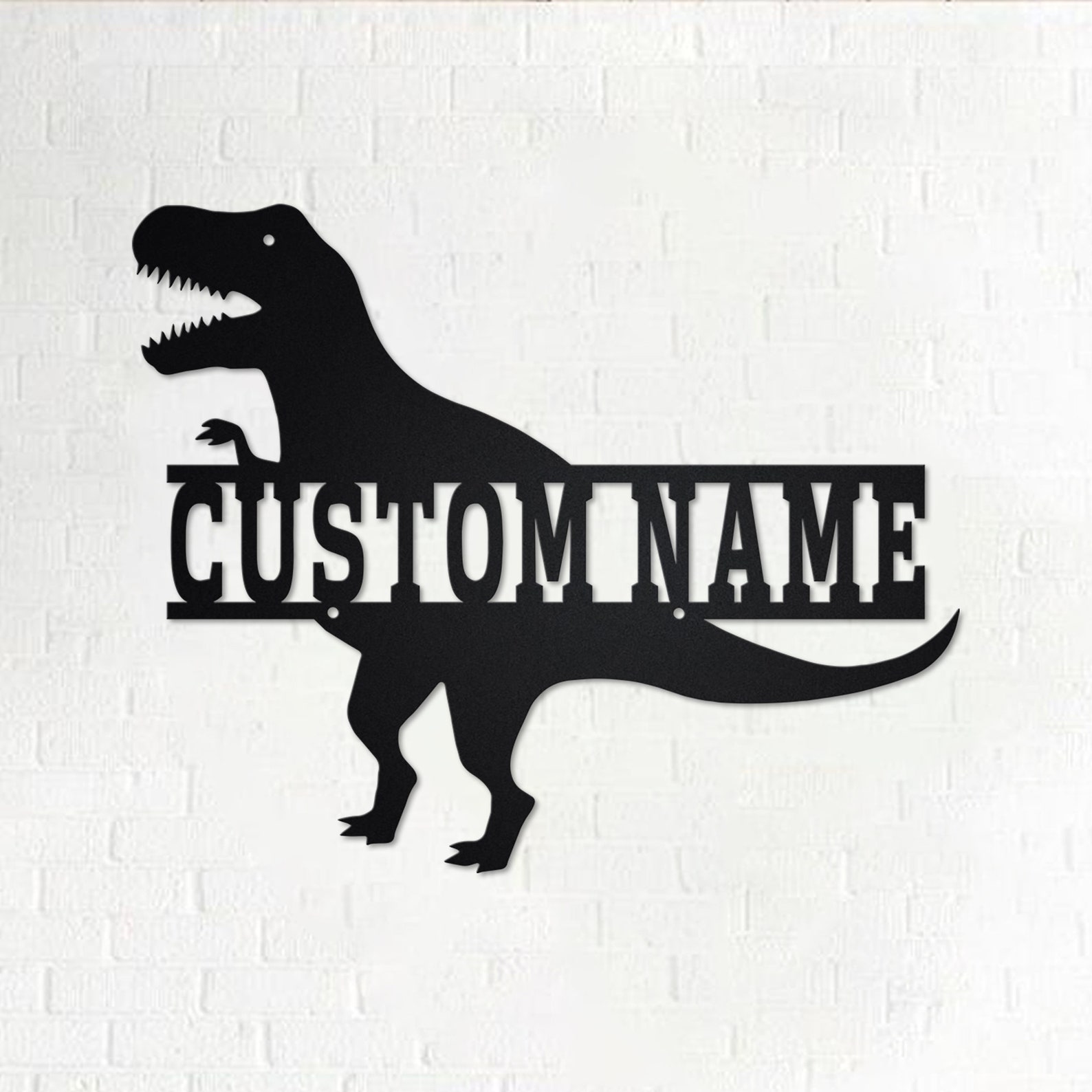 Custom T-rex Dinosaur Metal Wall Art With LED Light - Etsy