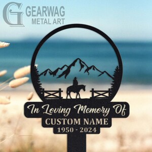 Custom Horses Memorial Stake: Metal Outdoor Grave Marker - Etsy