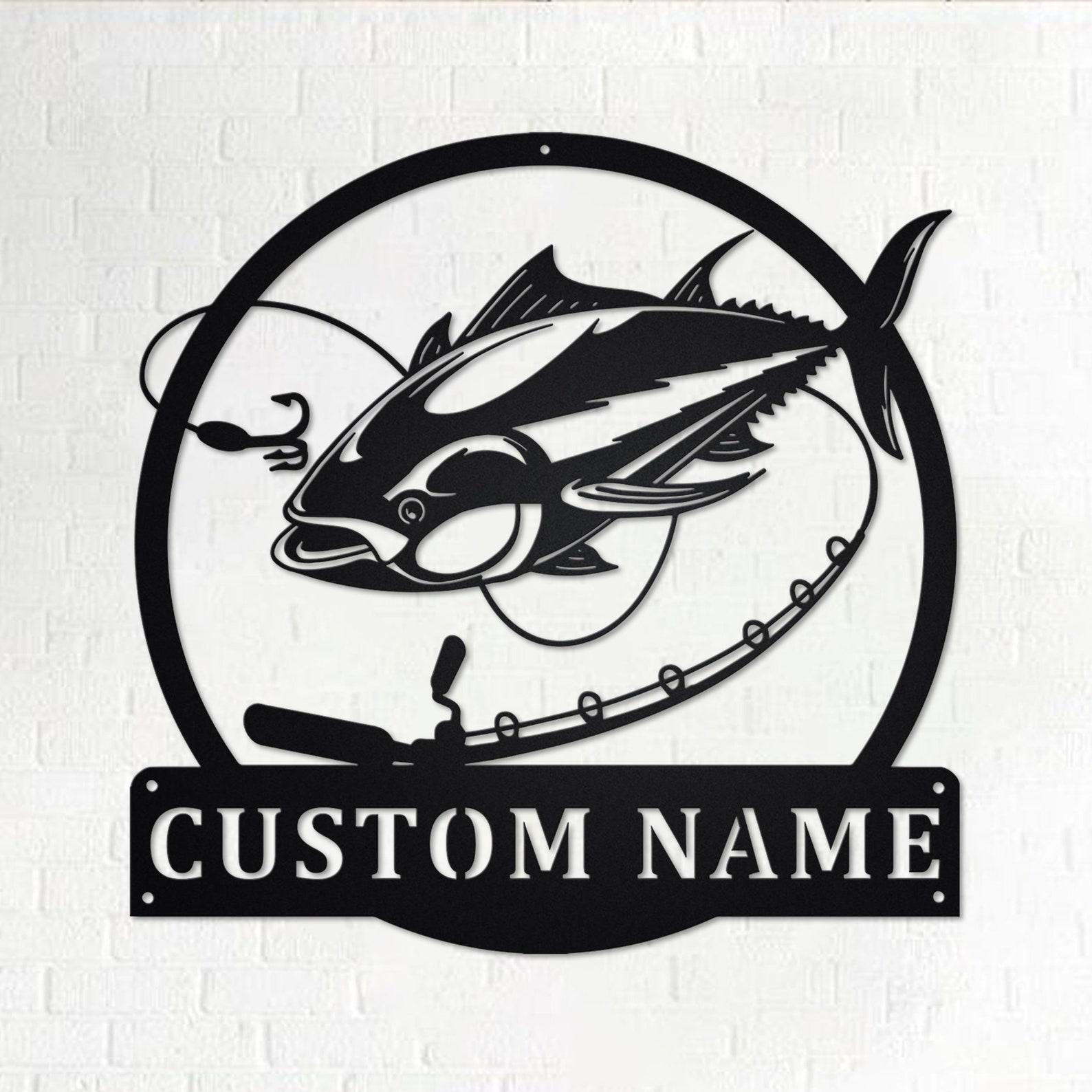 Personalized Tuna Fish Metal Sign Fishing Metal Wall Art | Etsy
