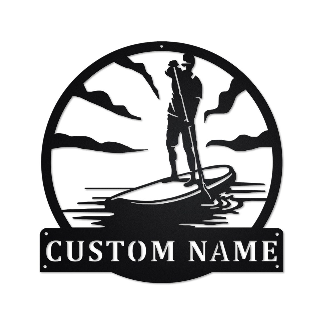 Personalized Standup Paddleboarding Metal Wall Art: Powder Coated Steel ...