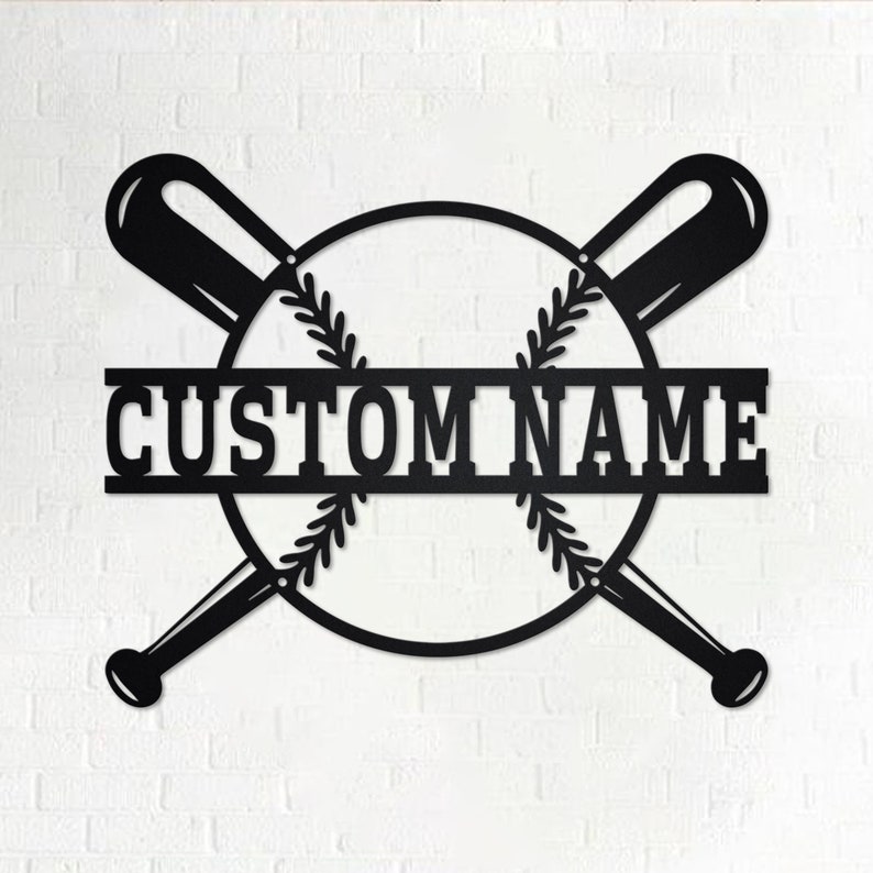 Custom Baseball Bat Metal Wall Art With LED Light - Etsy