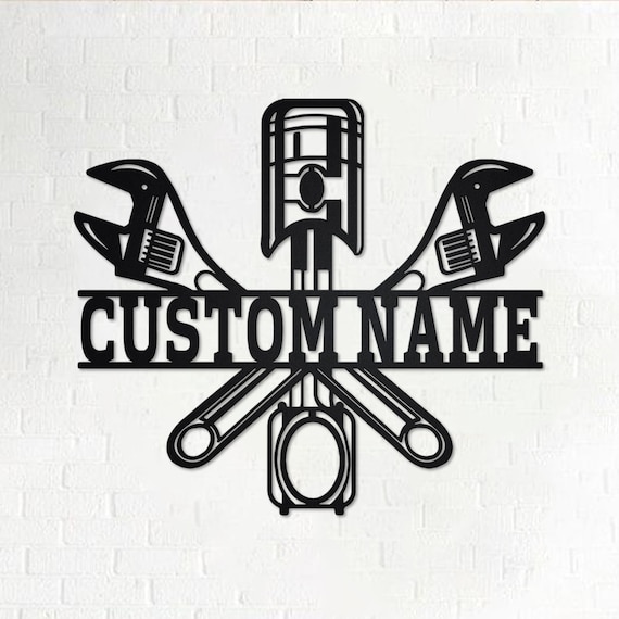 Custom Mechanic Metal Wall Art Personalized Mechanic Name - Etsy