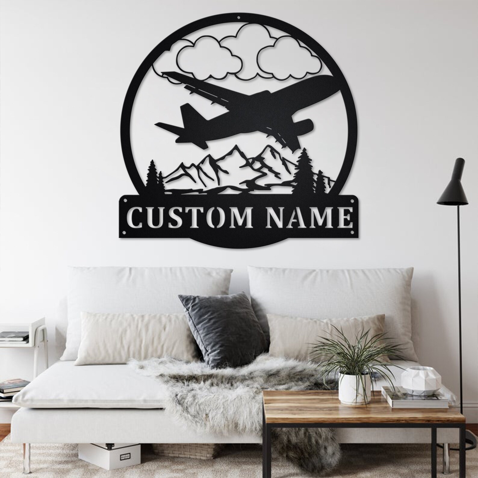 Custom Airplane Metal Wall Artpersonalized Airplane Name Sign - Etsy