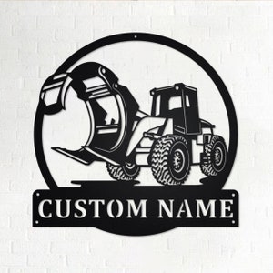 Custom Wheel Loader With Log Fork Metal Wall Art, Personalized Logger ...