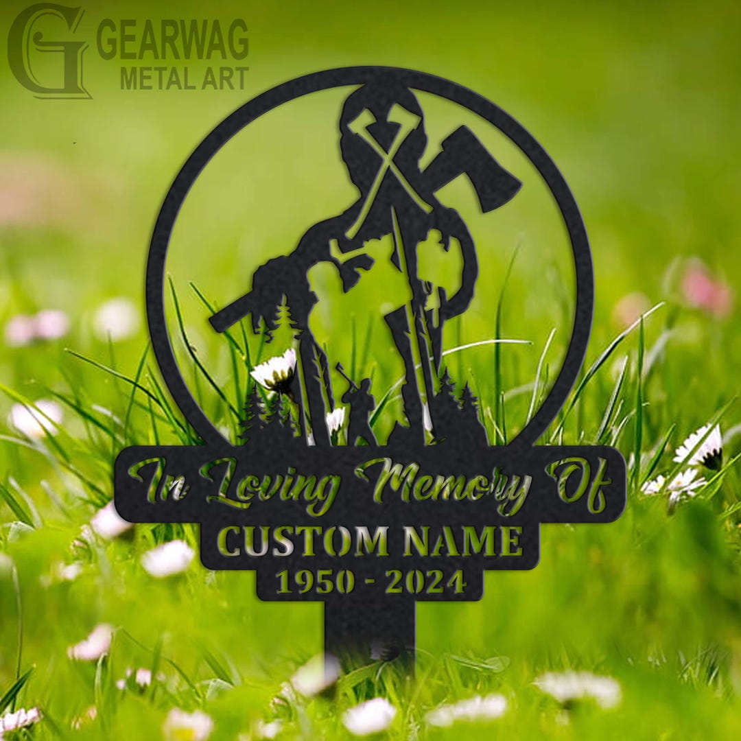 Custom Tree Arborist Memorial Stake, Metal Stake, Outdoor Decor, in ...
