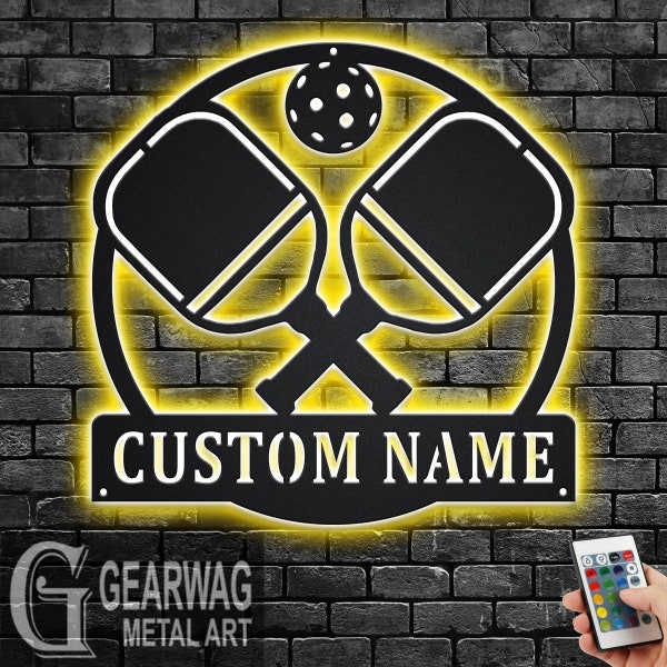 Pickleball Metal Art - Etsy