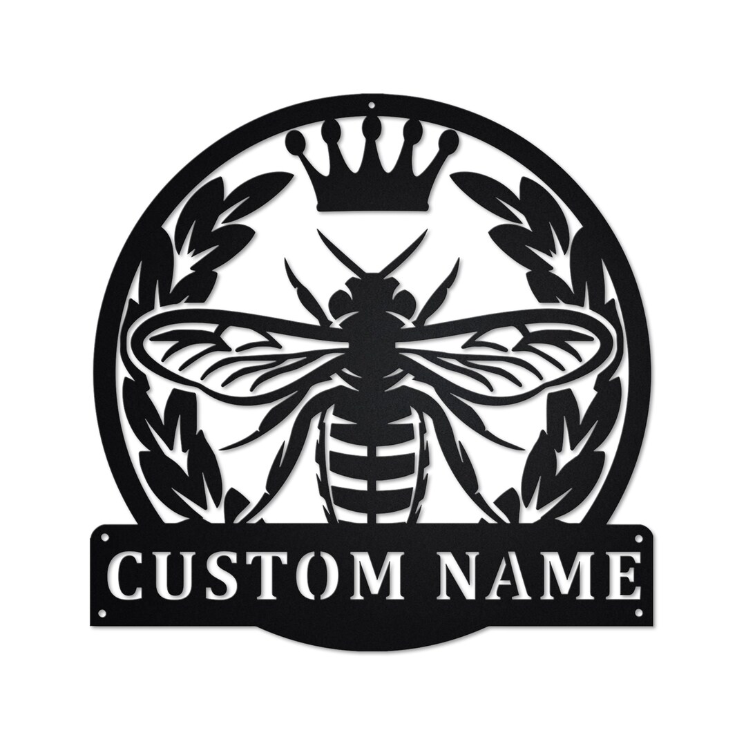 Personalized Queen Bee Metal Sign | Queen Bee Metal Wall Art | Queen ...