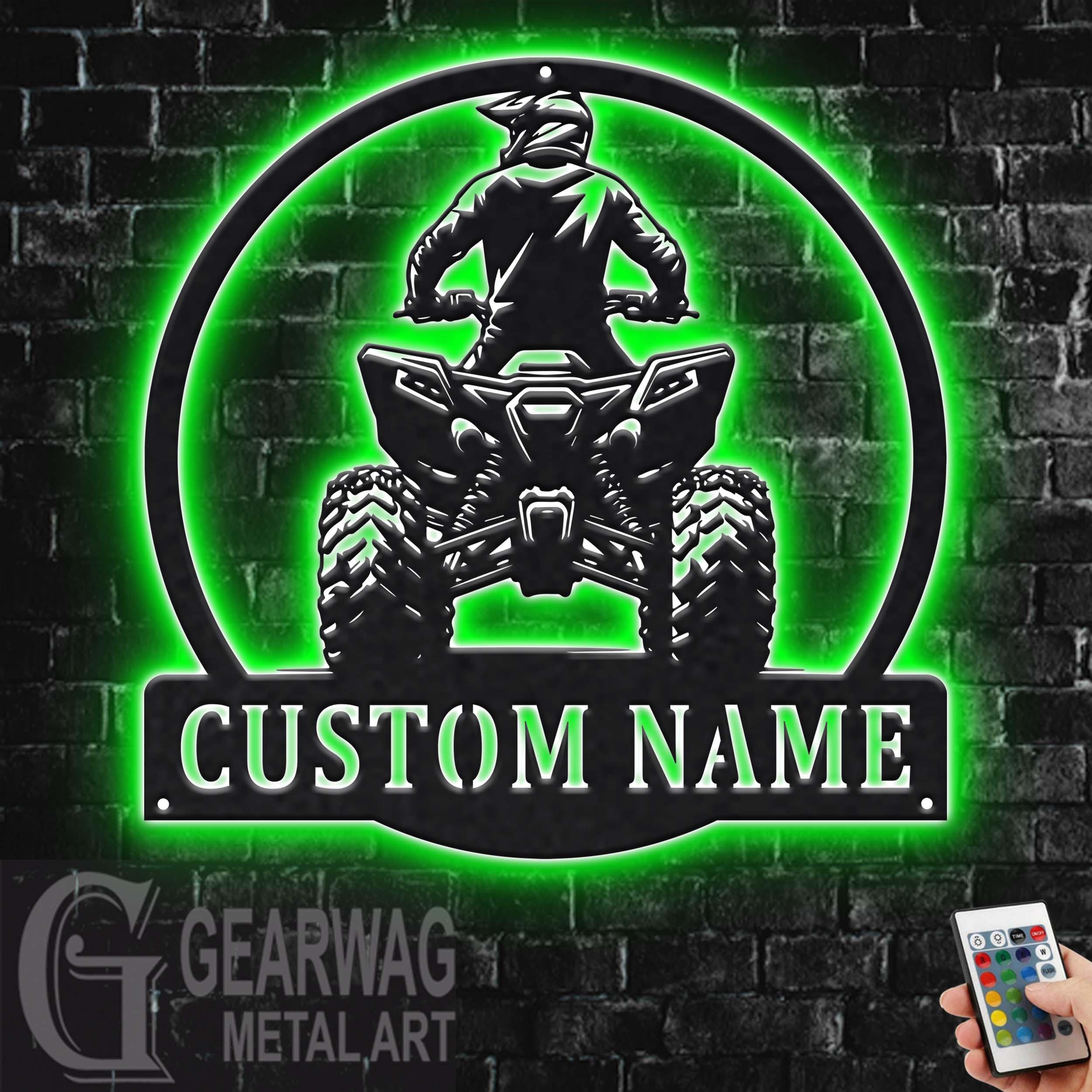 Custom ATV Rider Metal Sign With LED Lights - Etsy