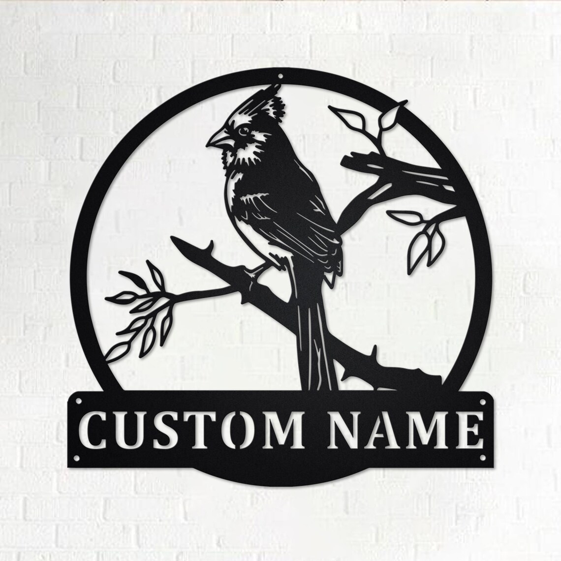 Custom Cardinal Bird Metal Wall Art Personalized Cardinal - Etsy
